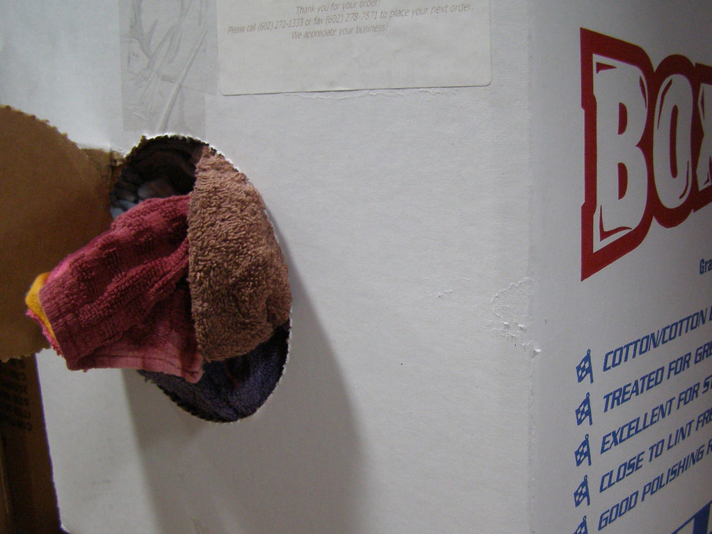 Colored Wiping Rags. Cleaning Cloths.